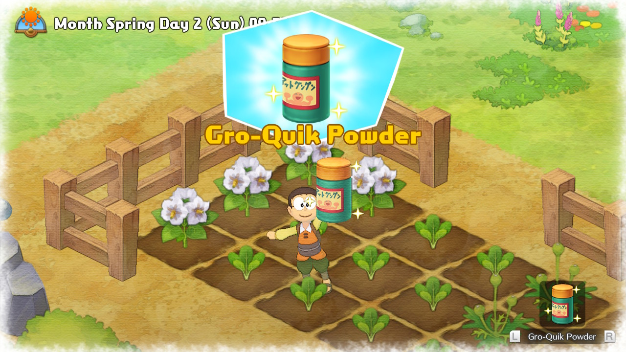 Powder use - Doraemon: Story of Seasons | Interface In Game