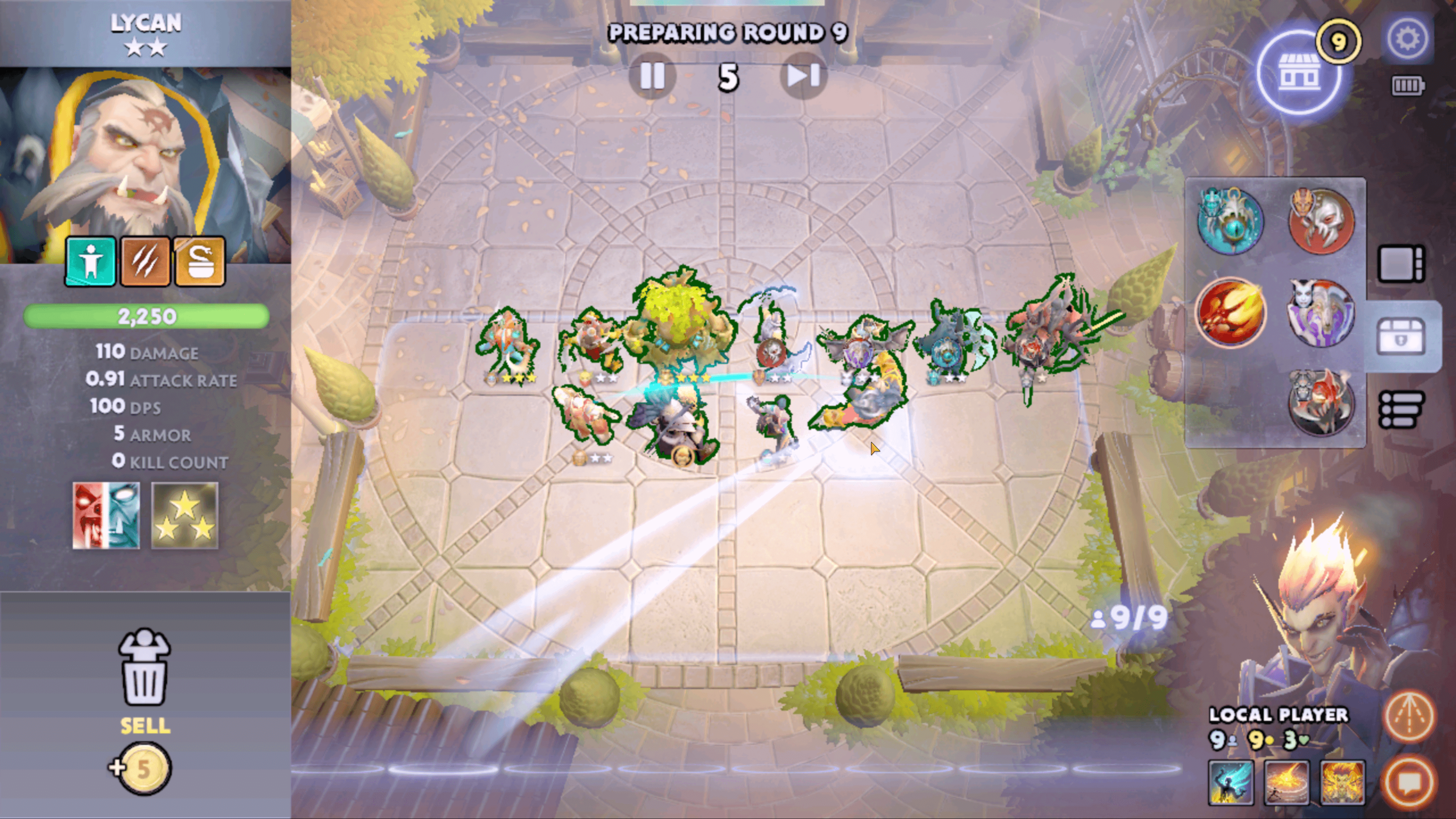 Sell hero - Dota Underlords Mobile | Interface In Game
