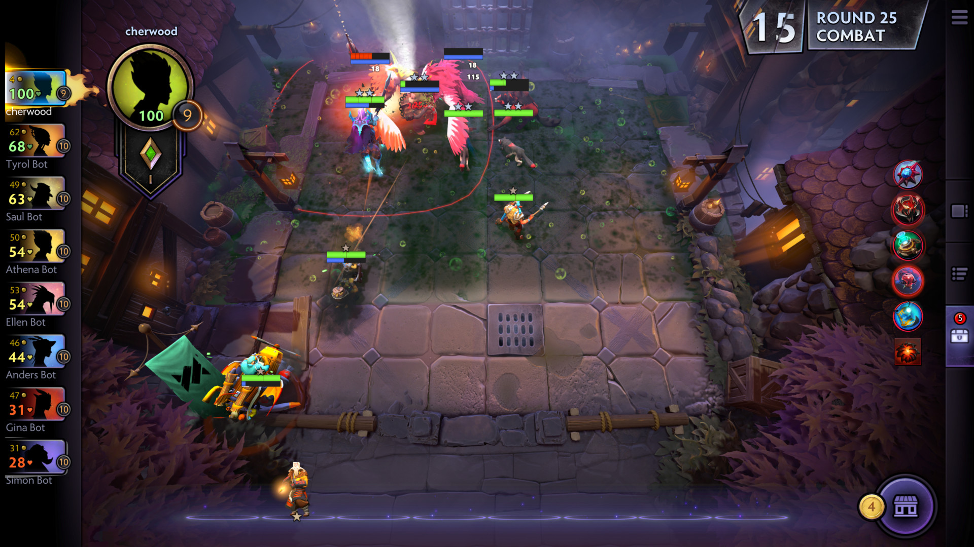 Combat - Dota Underlords | Interface In Game
