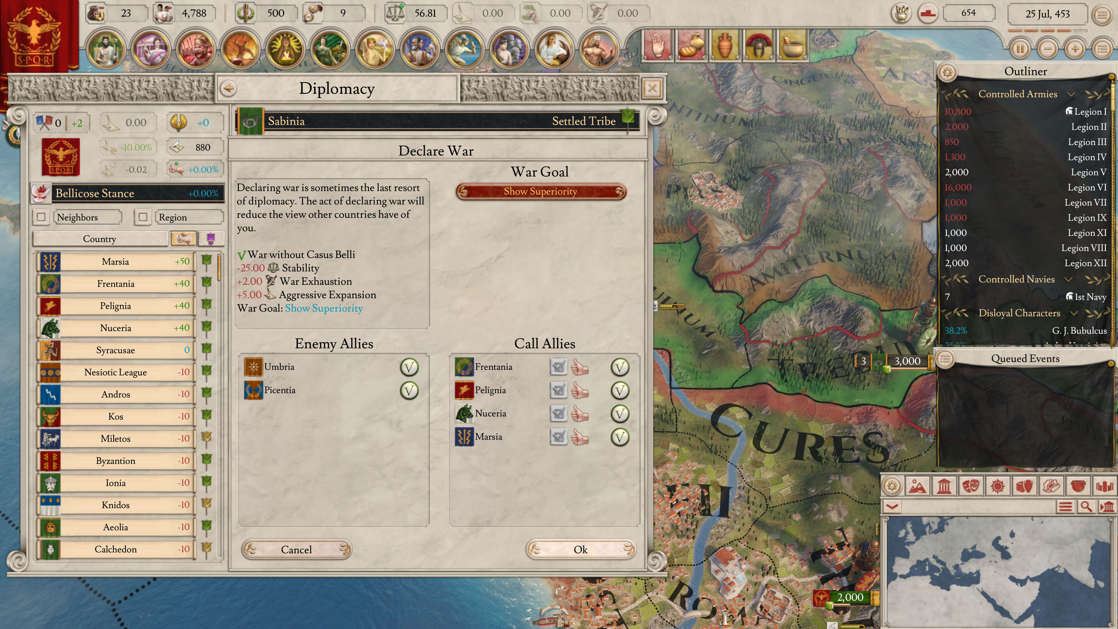Diplomacy - Imperator: Rome | Interface In Game
