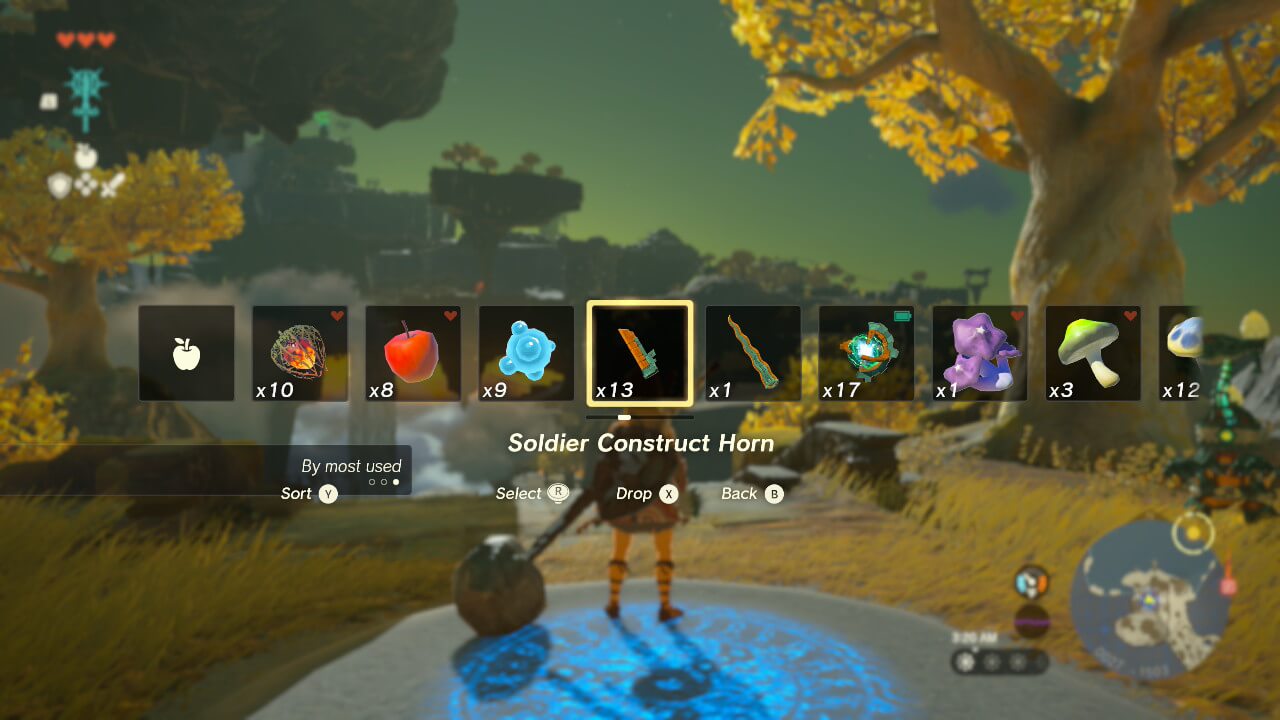 Items Selection - The Legend of Zelda: Tears of the Kingdom | Interface ...