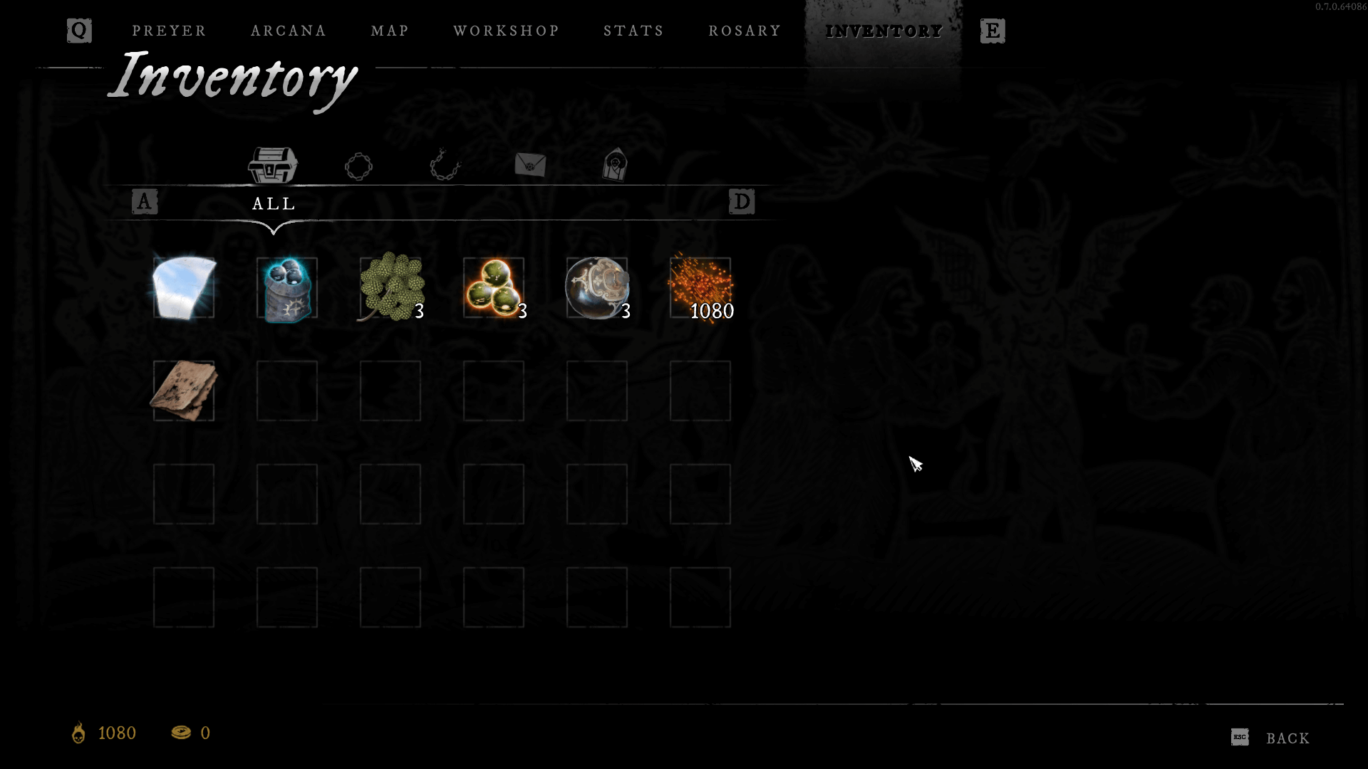 Inventory - Witchfire | Interface In Game